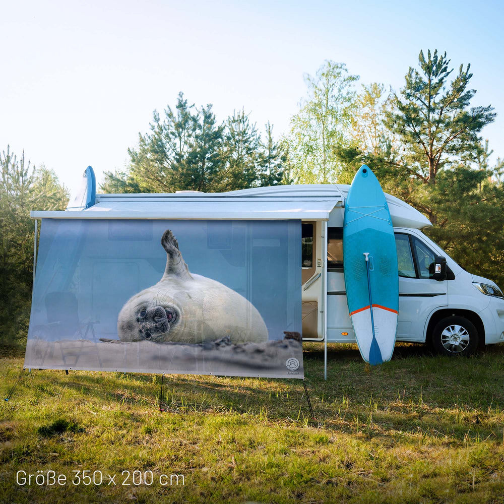 Textile sun sail SEEHUND HIGH FIVE 200cm high