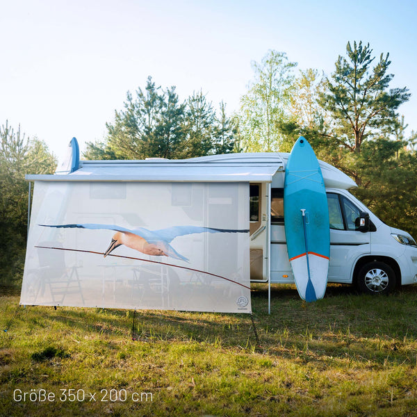 Textile sun sail BIRD FLIGHT 200cm high